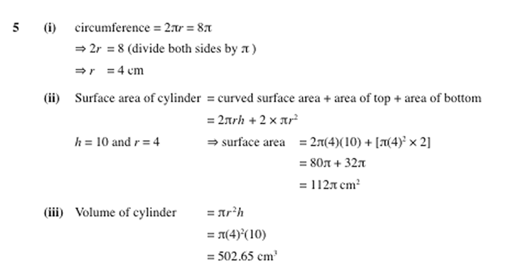 Leaving Cert. Maths (Ord) Edco Sample B: Paper 2 Q5