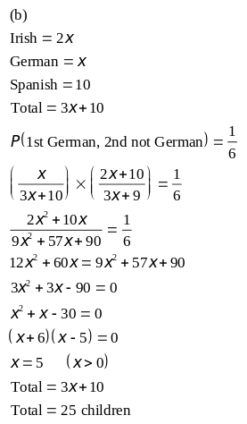 Leaving Cert. Maths (Higher) 2019: Paper 2 Q6