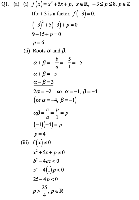 Leaving Certificate Maths (Higher) 2020: Paper 1 Q1