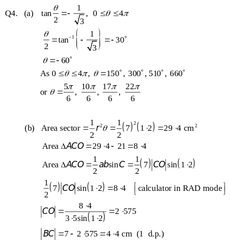 Leaving Certificate Maths (Higher) 2020: Paper 2 Q4