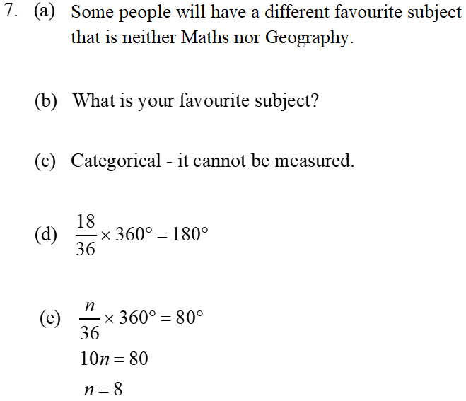 Junior Cert Maths (Ordinary) Edco Sample B Q7