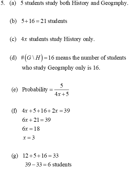 Junior Cert Maths (Ordinary) Edco Sample C Q5