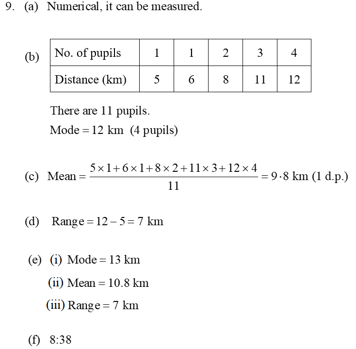 Junior Cert Maths (Ordinary) Edco Sample D Q9