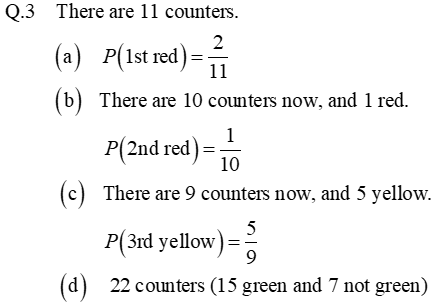 Junior Cert Maths (Higher) Edco Sample C Q3