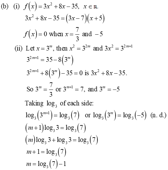 Leaving Certificate Maths (Higher) 2021: Paper 1 Q3