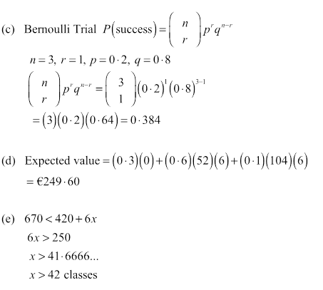 Leaving Certificate Maths (Ord) 2022: Paper 2 Q10