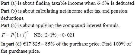 Junior Cert Maths (Higher) Edco Sample C Q5