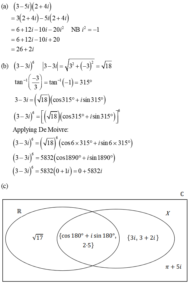Leaving Certificate Maths (Higher) 2022 Deferred: Paper 1 Q1