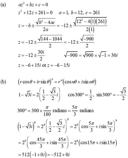 Leaving Certificate Maths (Higher) 2024: Paper 1 Q2