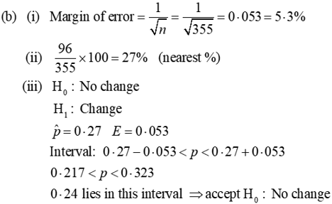 Leaving Certificate Maths (Ord) 2024: Paper 2 Q7